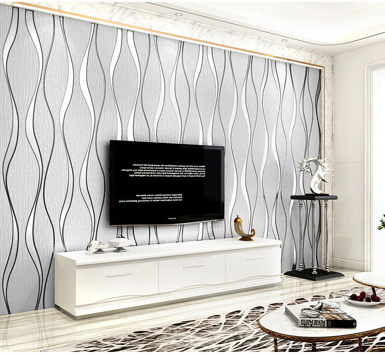 Curved pattern peel and stick modern wallpaper